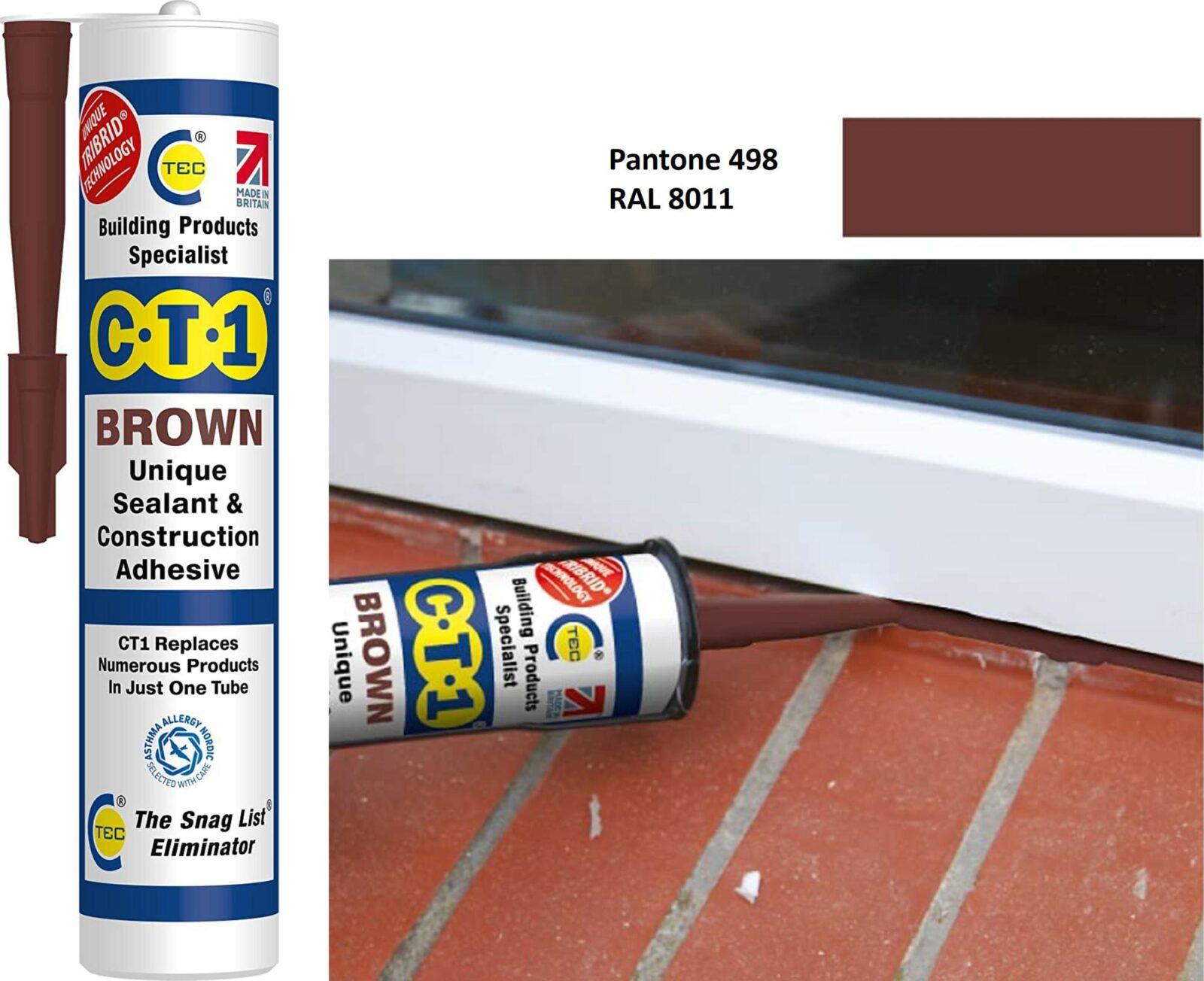 CT1 290ml Sealant & Construction Adhesive - Brown CT1BROWN at Wades ...