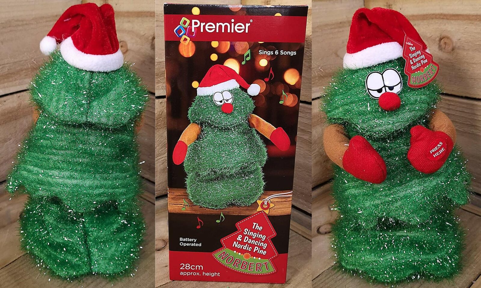 Premier 28cm Tall Singing Christmas Tree - Norbert 5188495 at Wades ...