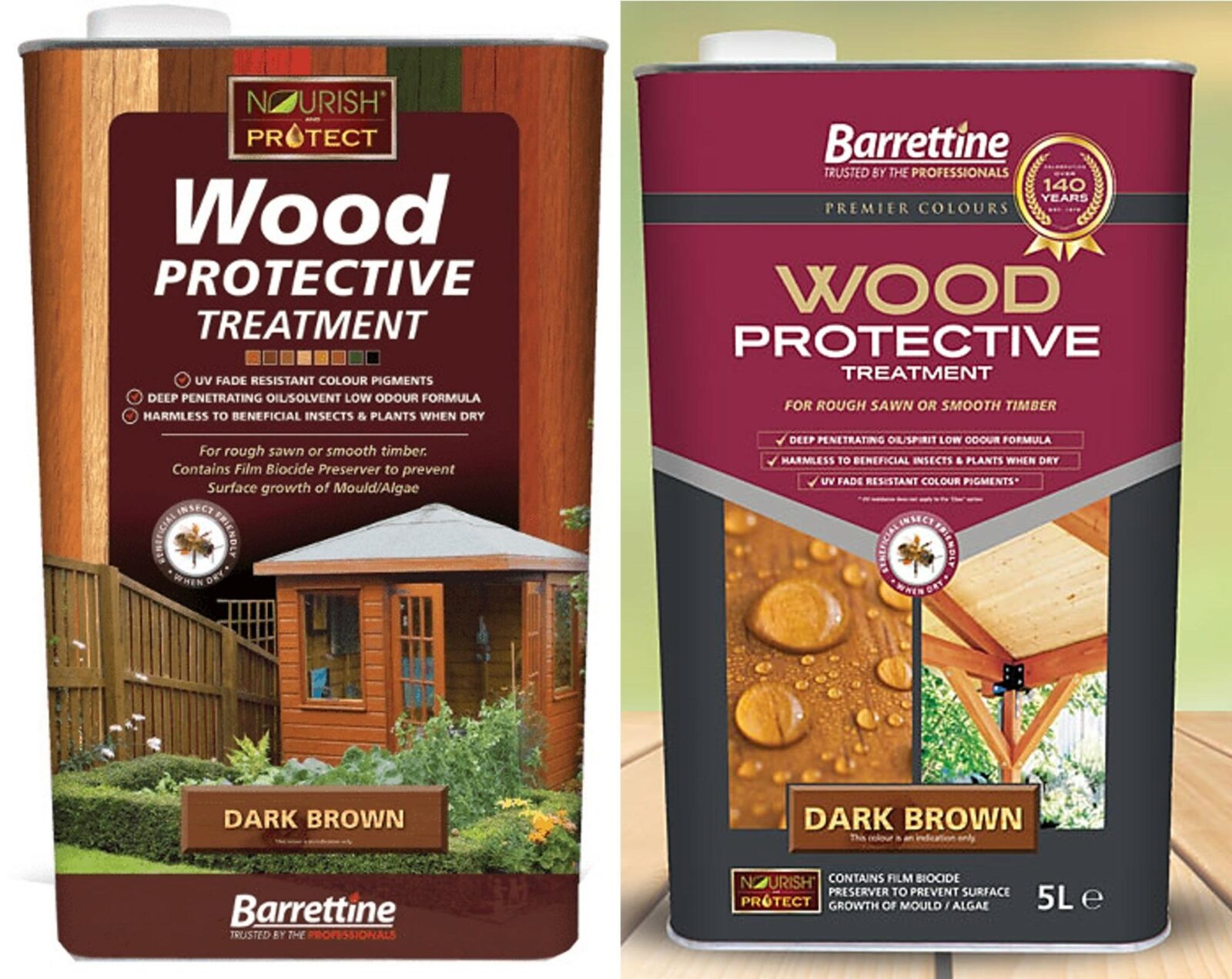 Barrettine 5L Wood Treatment - Dark Brown 0431880 at Wades (Appliance ...