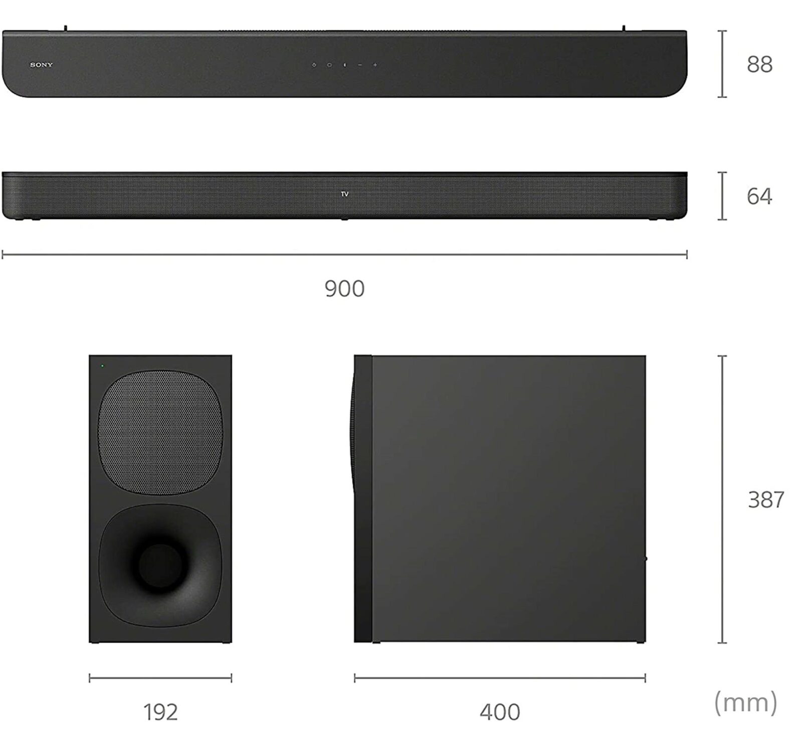 Sony Dolby Digital Soundbar & Subwoofer HTSD40_CEK at Wades (Appliance ...