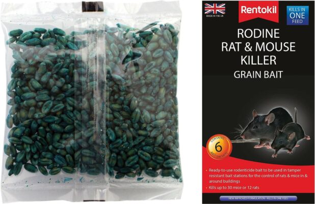 Rentokil Rodine Rat and Mouse Killer Grain - 6 Sachets PSMR13 at Wades ...