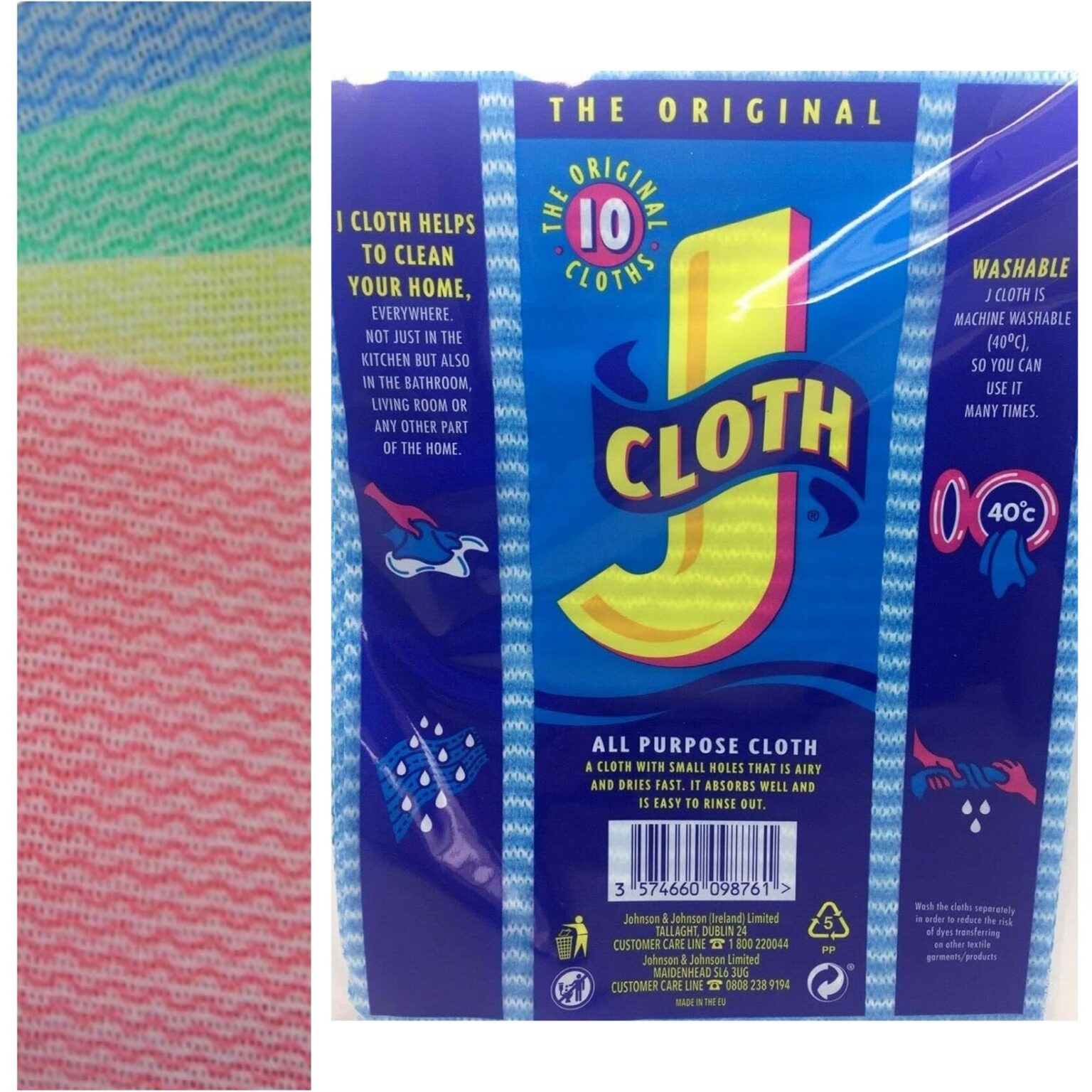 Johnson & Johnson The Orignal 'J' Cloth - 10 Pack 3190020 at Wades ...